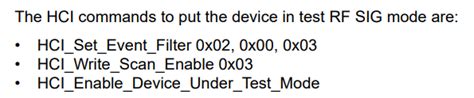 cc2564cstbtblesw bqb testing on cc2564c device rf sig mode bluetooth