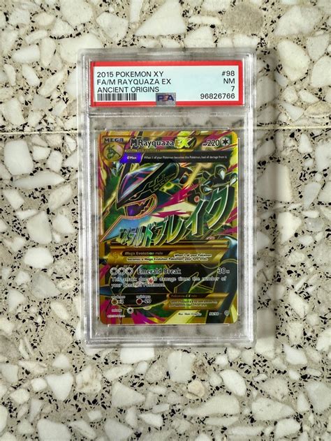 M Rayquaza Ex Ancient Origins Fa Psa English Hobbies Toys Toys Games On Carousell