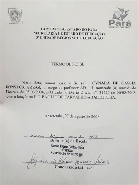 Termo De Posse Pdf