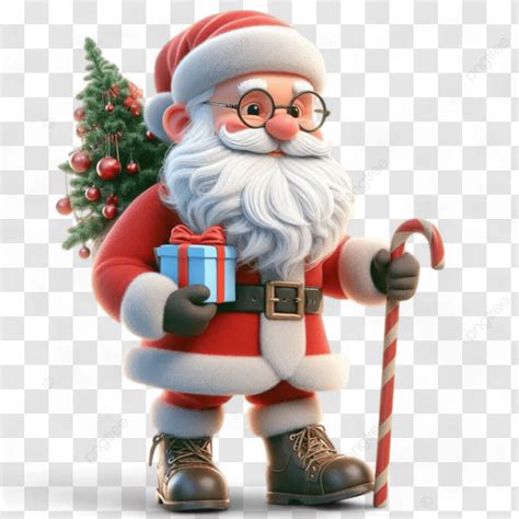 기쁨의 마법의 휴가철을 대표하는 선물과 지팡이를 들고 있는 산타클로스의 쾌활한 클립 아트 선물과 지팡이를 들고 있는 산타클로스의 쾌활한 클립아트 연휴의 기쁨과 마법을