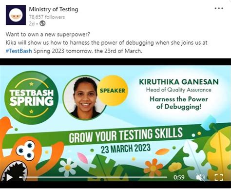 Ministry Of Testing Software Testing Qa And Quality Engineering Community Posted On Linkedin