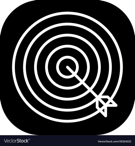 Targeting Marketing Icon With Black Filled Line Vector Image