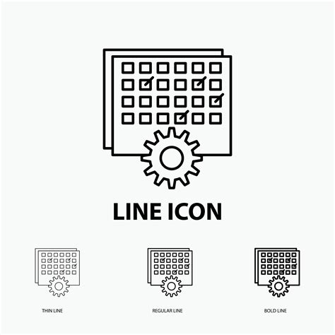 Event Management Processing Schedule Timing Icon In Thin Regular