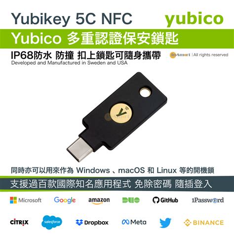 In Smart Yubico Yubikey 5c Nfc Usb C Nfc Security Key Hktvmall The Largest Hk Shopping
