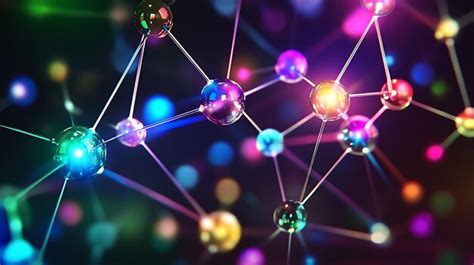 Abstract Colorful Molecular Structure With Bokeh Background Premium Ai Generated Image