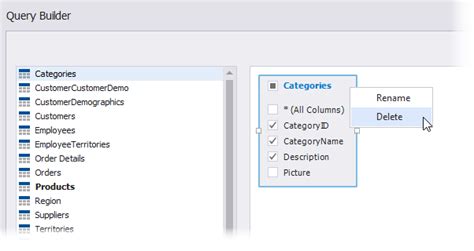 Sql Query Builder Net Reporting Tools Devexpress Documentation