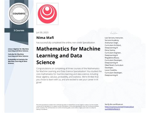 nima mafi on linkedin coursera deeplearningai machinelearning datascience python
