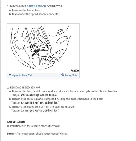 Unable To Remove Transmission Speed Sensor Unable To Remove The