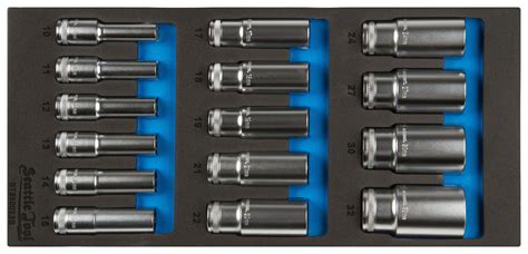 1 2 Deep Socket Set 15 Pieces Metric Seattle Tool