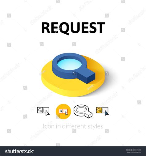 Request Icon Vector Symbol Flat Outline Stock Vector Royalty Free