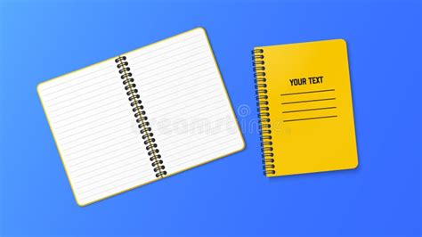 A Notebook With A Vertical Spring Notepad With A Lined White Sheet Stock Vector Illustration