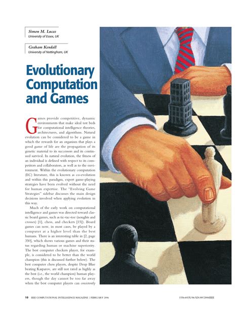 Pdf Evolutionary Computation And Games