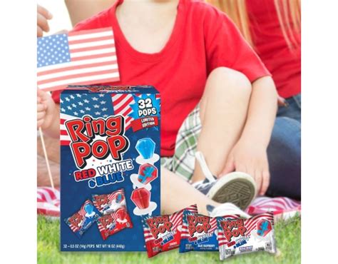 Ring Pop Red White And Blue Variety Pack 32 Count
