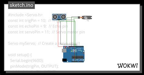 Ultrasonic And Led Servo Control Copy Wokwi Esp32 Stm32 Arduino