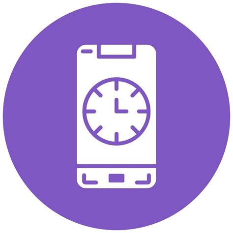 Premium Vector Mobile Clock Vector Illustration Style