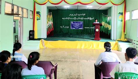 သာပေါင်းမြို့နယ် ဘေးအန္တရာယ်ဆိုင်ရာစီမံခန့်ခွဲမှုဦးစီးဌာနမှ သဘာဝဘေး အသိပညာပေး ဟောပြော