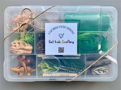 Dinosaur Play Dough Kit Dinosaur Sensory Kit Sensory Bin Sensory Toy