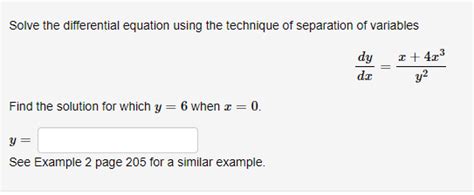 Solved Solve The Differential Equation Using The Technique