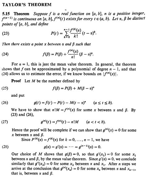calculus continuity of f { n 1 } in taylor s theorem with mean