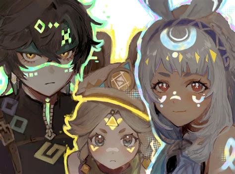 Mualani Kinich And Kachina Genshin Impact Drawn By Tori Nos Danbooru