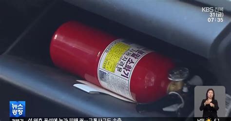 차량 소화기 의무화 확대 꼭 ‘자동차 겸용으로 둬야”