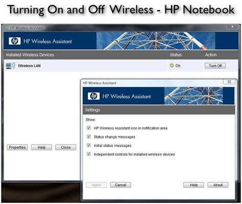 Turning On And Off Wireless HP Notebook Laptop Enabling WiFi With HP Wireless Assistant