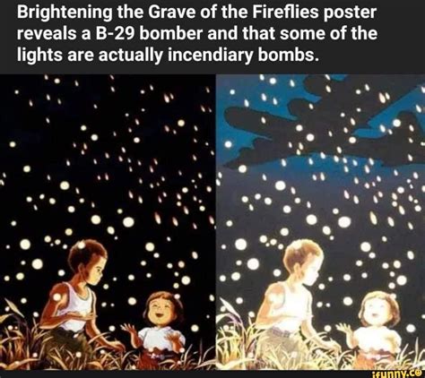 Brightening The Grave Of The Fireflies Poster Reveals A B 29 Bomber And
