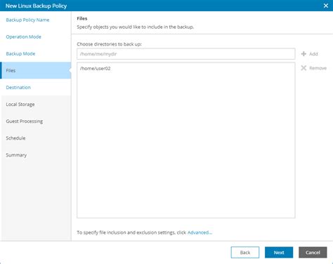Step 6 Choose Directories To Back Up Veeam Service Provider Console Guide For End Users