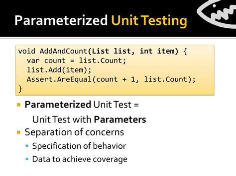 Ppt Parameterized Unit Testing Powerpoint Presentation Free Download
