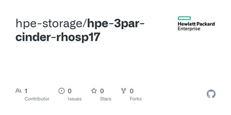 GitHub Hpe Storage Hpe 3par Cinder Rhosp17