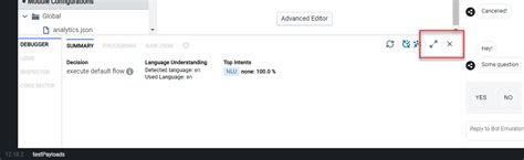 [bug] code editor tab is missing debugger window options · issue 1275 · botpress v12 · github