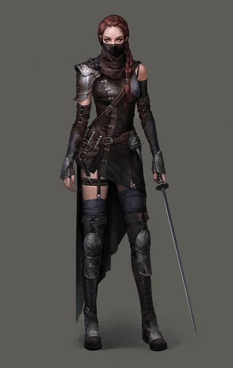 Assassin Si Woo Kim Warrior Woman Character Portraits Concept Art Characters