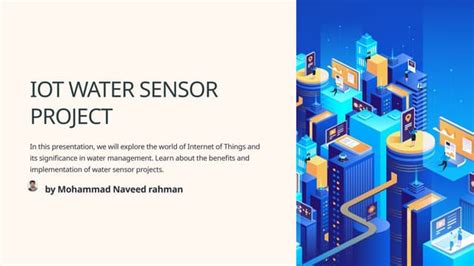 Iot Water Sensor Project Iot Device And Sensor Pptx