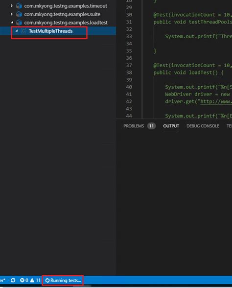 Status Bar Will Not Refresh After Running Test For Empty Classes Issue Microsoft Vscode