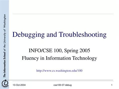 Ppt Debugging And Troubleshooting Powerpoint Presentation Free