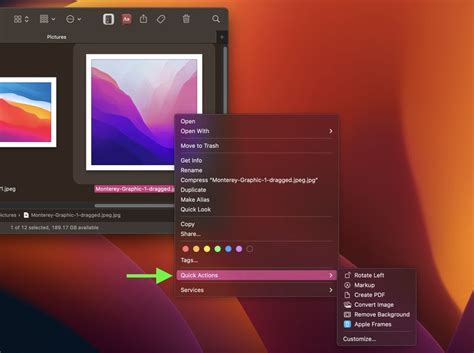 macos how to use quick actions in finder macrumors