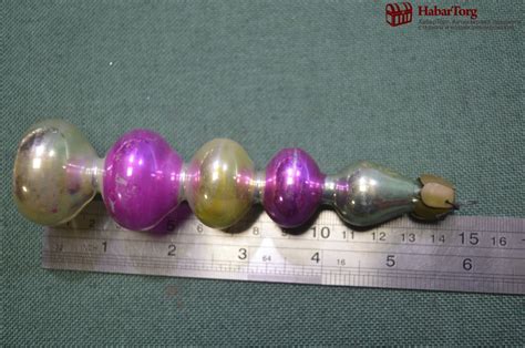 Купить Игрушка елочная стеклянная Пирамида пирамидка Стекло роспись СССР в интернет