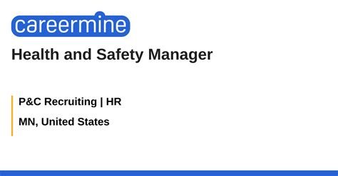 Health And Safety Manager Job With Pandc Recruiting Hr 2352892