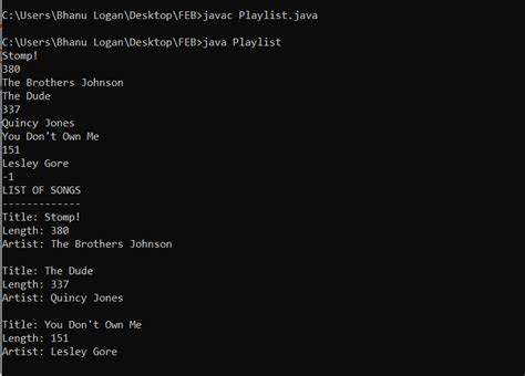 Solved 4 13 LAB Playlist Output Linked List Given Main