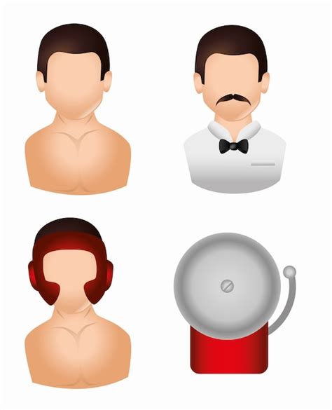 권투 디자인 프리미엄 벡터