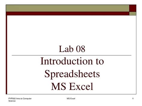 Ppt Excel Spreadsheets Basics Hands On Learning Powerpoint Presentation Id9493157