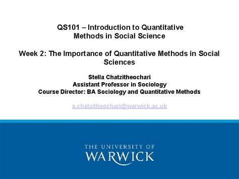 qs 101 introduction to quantitative methods in social