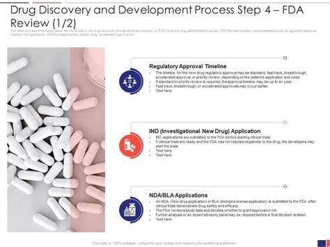 Fda Review Drug Discovery And Development Process Step 4 Ppt Brochure