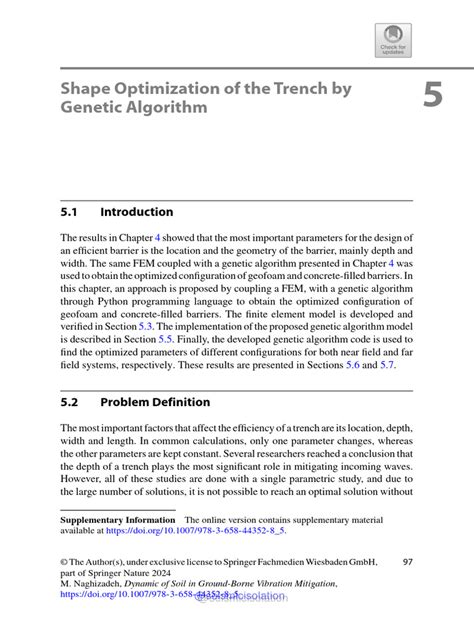 shape optimization of the trench by genetic algorithm pdf genetic