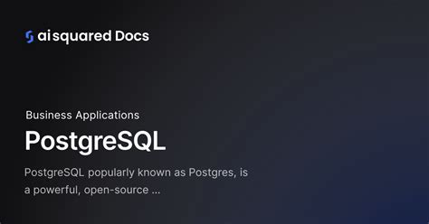 Postgresql Ai Squared