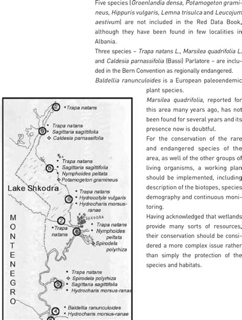 Map Of Distribution And The Number Of Rare And Threatened Macrophyte Download Scientific