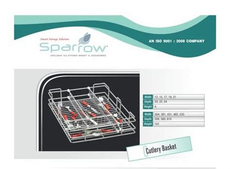 Stainless Steel Perforated Cutlery Basket For Kitchen At Best Price In