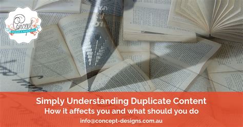 Understanding Duplicate Content Concept Design And Marketing