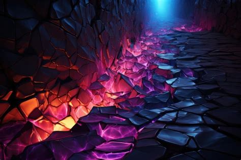 Premium Photo Abstract Fault Noise Texture Purple And Blue Fractal