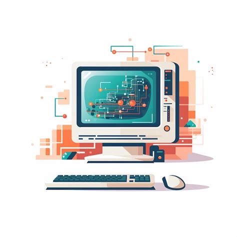 Premium Vector Computer Technology Pc Screen Desktop Isolated